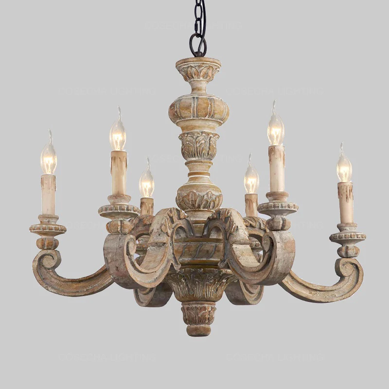 Roman-Pillar-chandeliers-wooden-carved-hanging-lights-italian-murano ...