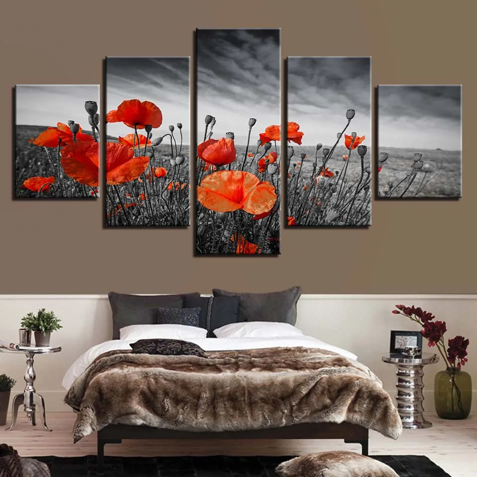 Cartel de flores rosa rojo Amarillo Blanco púrpura azul Rosa negro 5 ...