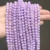 Natural Stone Kunzite Purple Spodumene Beads Round Loose Spacer Beads ...