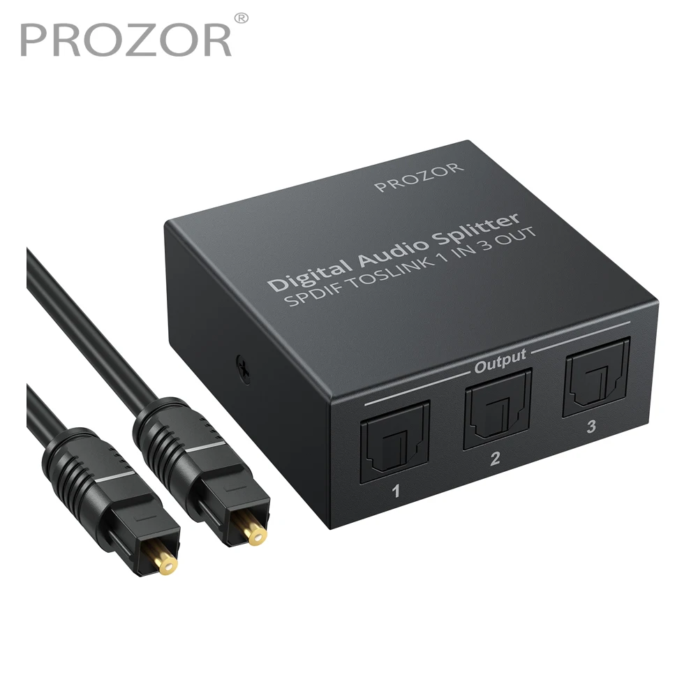Prozor 3 Way Toslink Digital Audio Splitter 1 In 3 Out Spdif Toslink ...