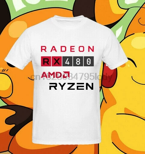 새로운 사용자 정의 인쇄 t 셔츠 amd radeon ryzen tshirt|티셔츠| - AliExpress