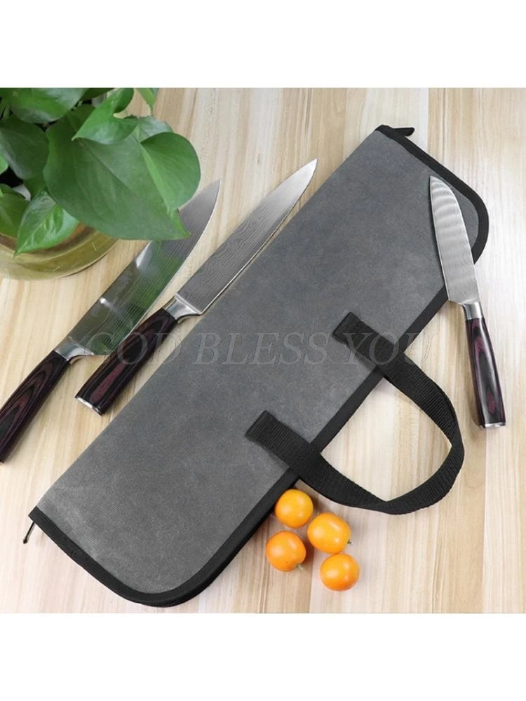 Sac à main,Sac à couteaux de Chef sac à roulettes de cuisine (4 fentes ...