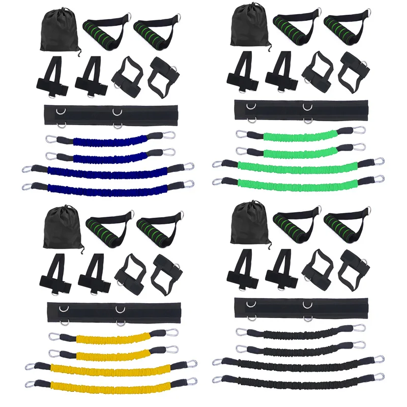 Resistance Bands Home Gym Stretching Strap Set Waist Leg Bouncing ...