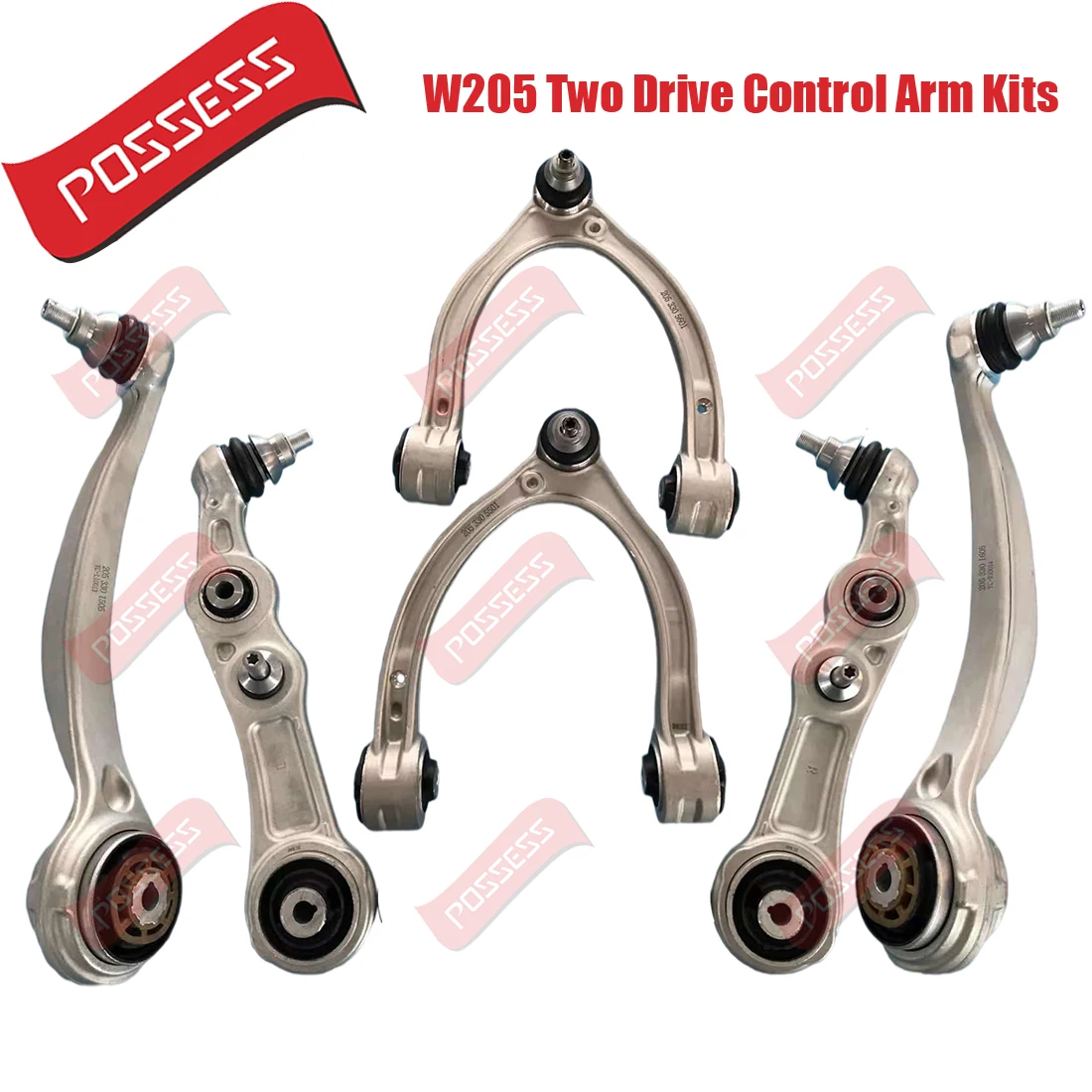 6 Pieces Front Upper And Lower Suspension Control Arm For Mercedes Benz ...