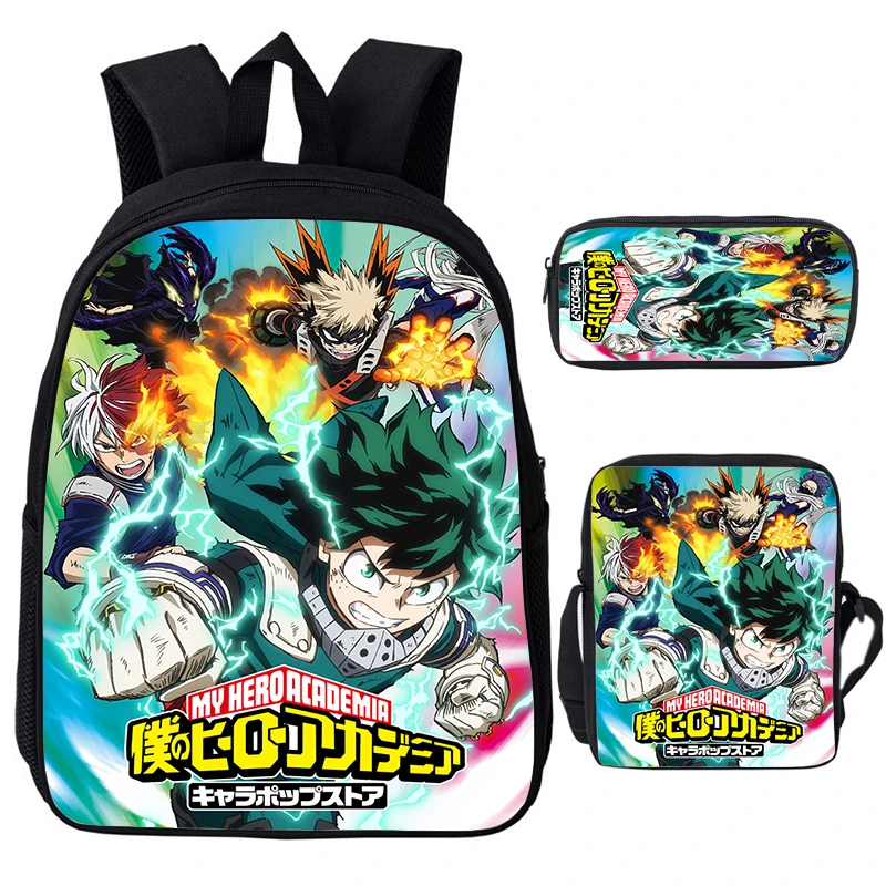 My Hero Academia Anime Backpack 16 Deku Bakugo Todoroki One, 58% OFF