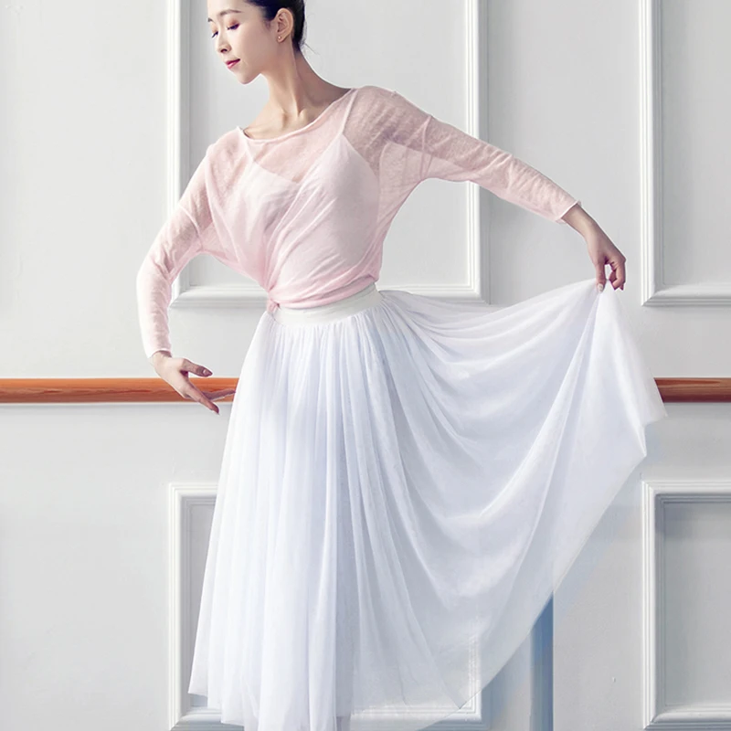 Ballet Tutu Dance Tulle Tutu Long Ballet Skirt Character Skirt White ...