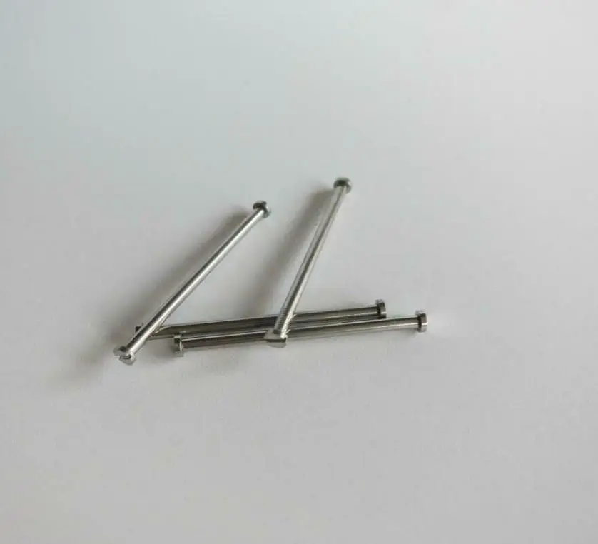 1.5mm Thick Steel Color Watch Band T-bar With Stud And Screw 2.5mm Cap ...