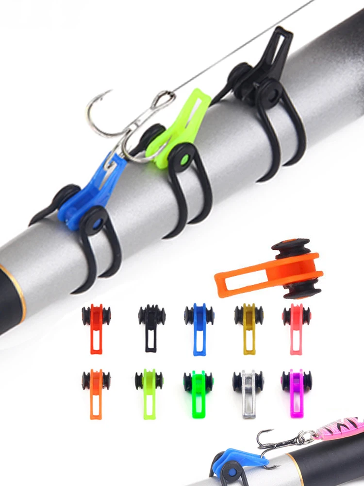 10Pcs/lots Adjustable Plastic Fishing Hook Keeper Holder Secure Lure ...