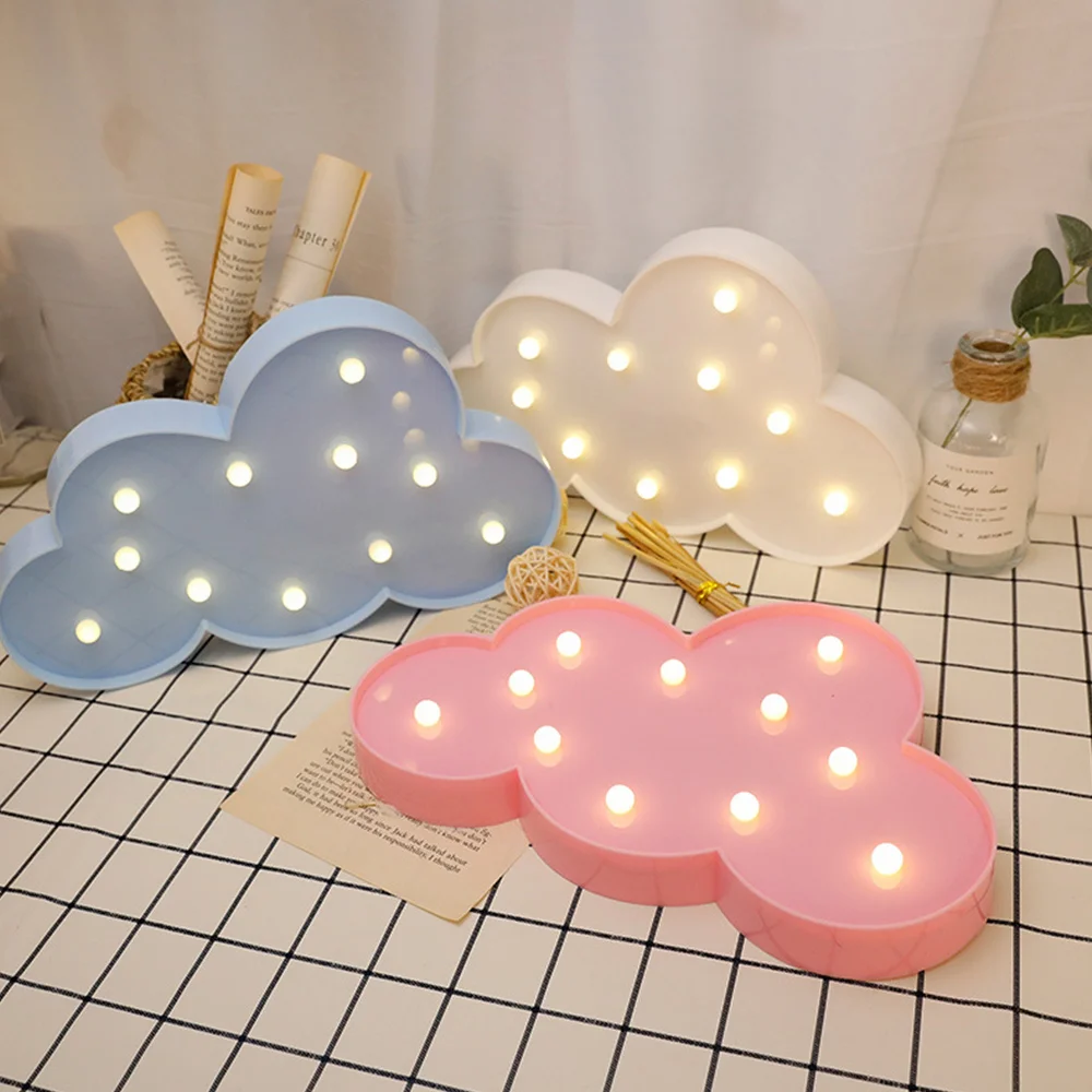Colorful Night Lights Star Cloud Moon Crown Led Light Home Desktop ...