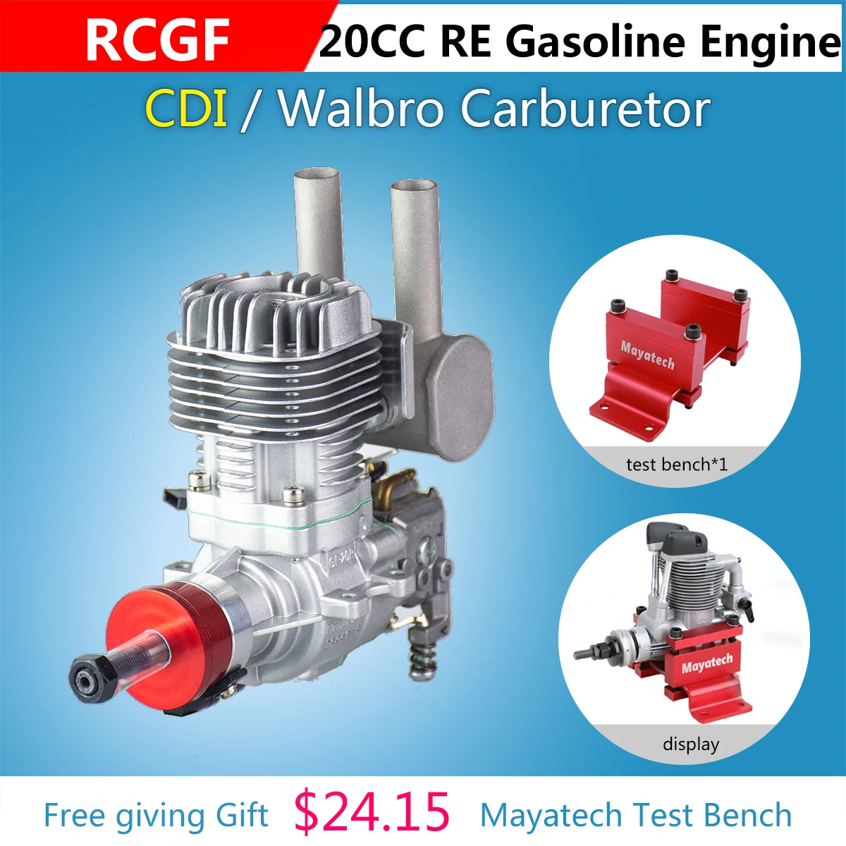 Rcgf 20cc Rear Exhaust Pipe Petrol/gasoline Engine For Rc Airplane Rcgf ...