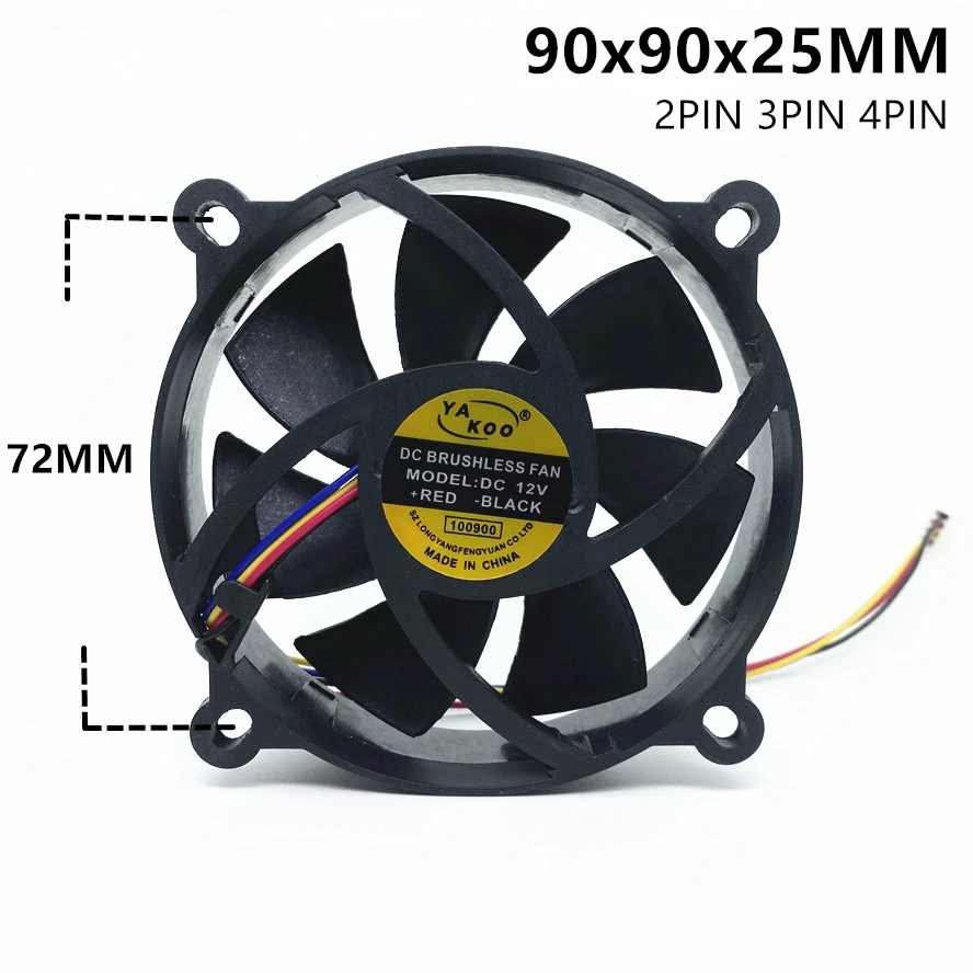NEW 9025 9225 90MM 9cm Circular fan PC CPU Cooling fan 12V 0.3A ...