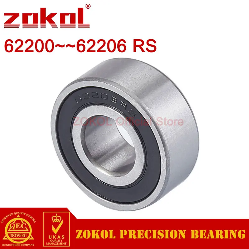 ZOKOL 62200 62201 62202 62203 62204 62205 62206 RS 2RS Thickened Deep ...