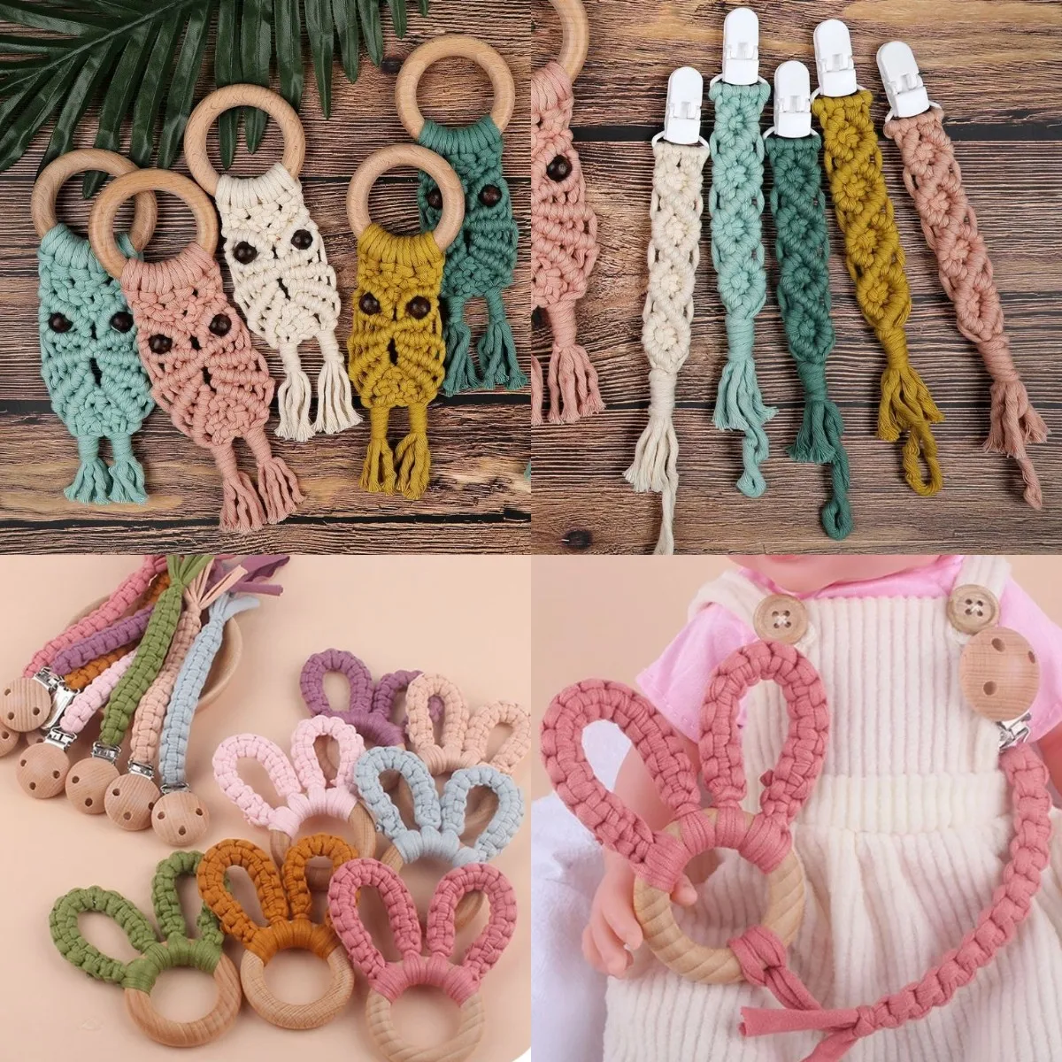 Baby-Handmade-Pacifier-Chain-Clip-Dummy-Nipples-Holder-Clips-Babies ...