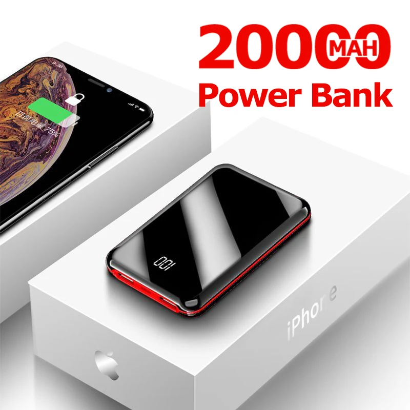 20000mAh güç banka Mini güç bankası Pover bankası harici pil şarj ...