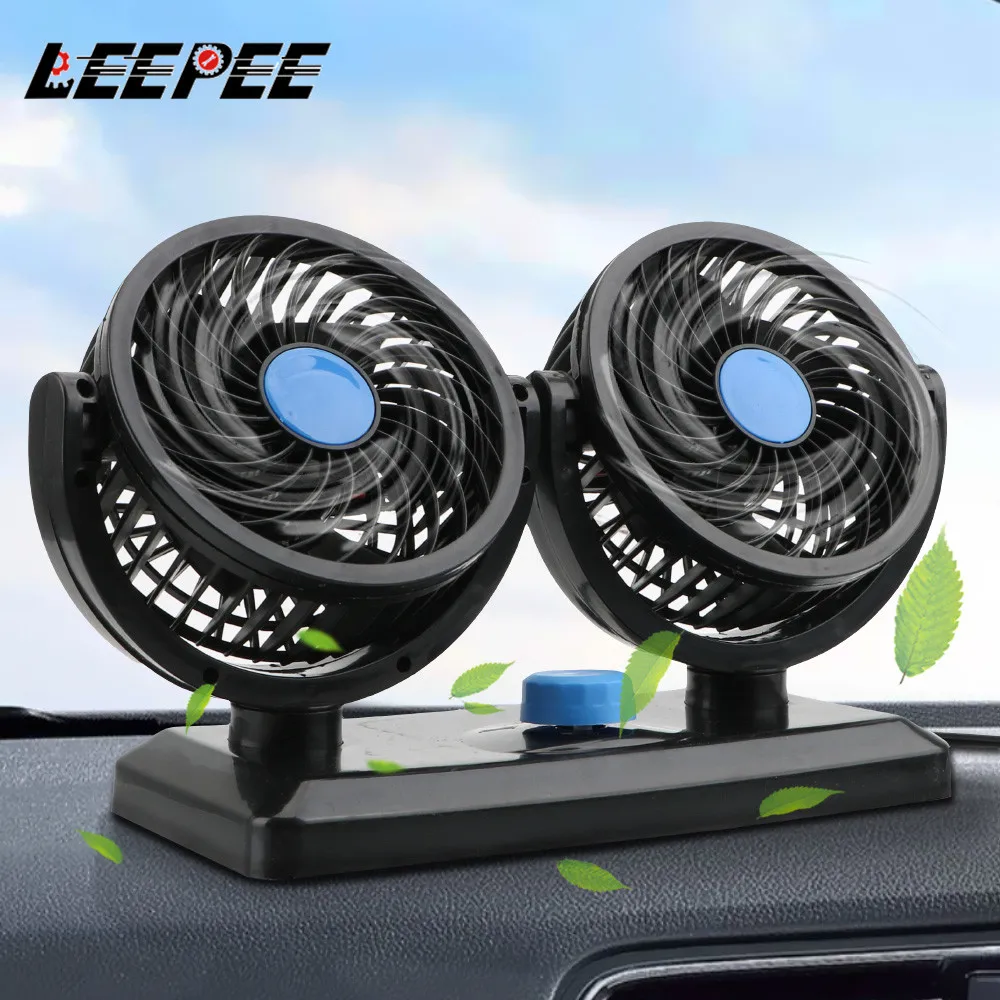 360-Degree-Rotating-Low-Noise-Cooling-Air-Fan-12V-24V-Car-Fan-Air ...
