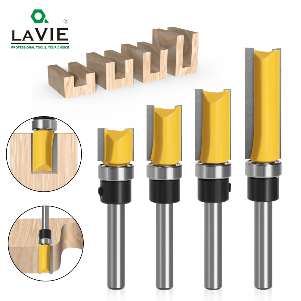 3pcs-1-4-Flush-Trim-Router-Bit-Pattern-Bit-Top-Bottom-Bearing-1-2-Blade ...