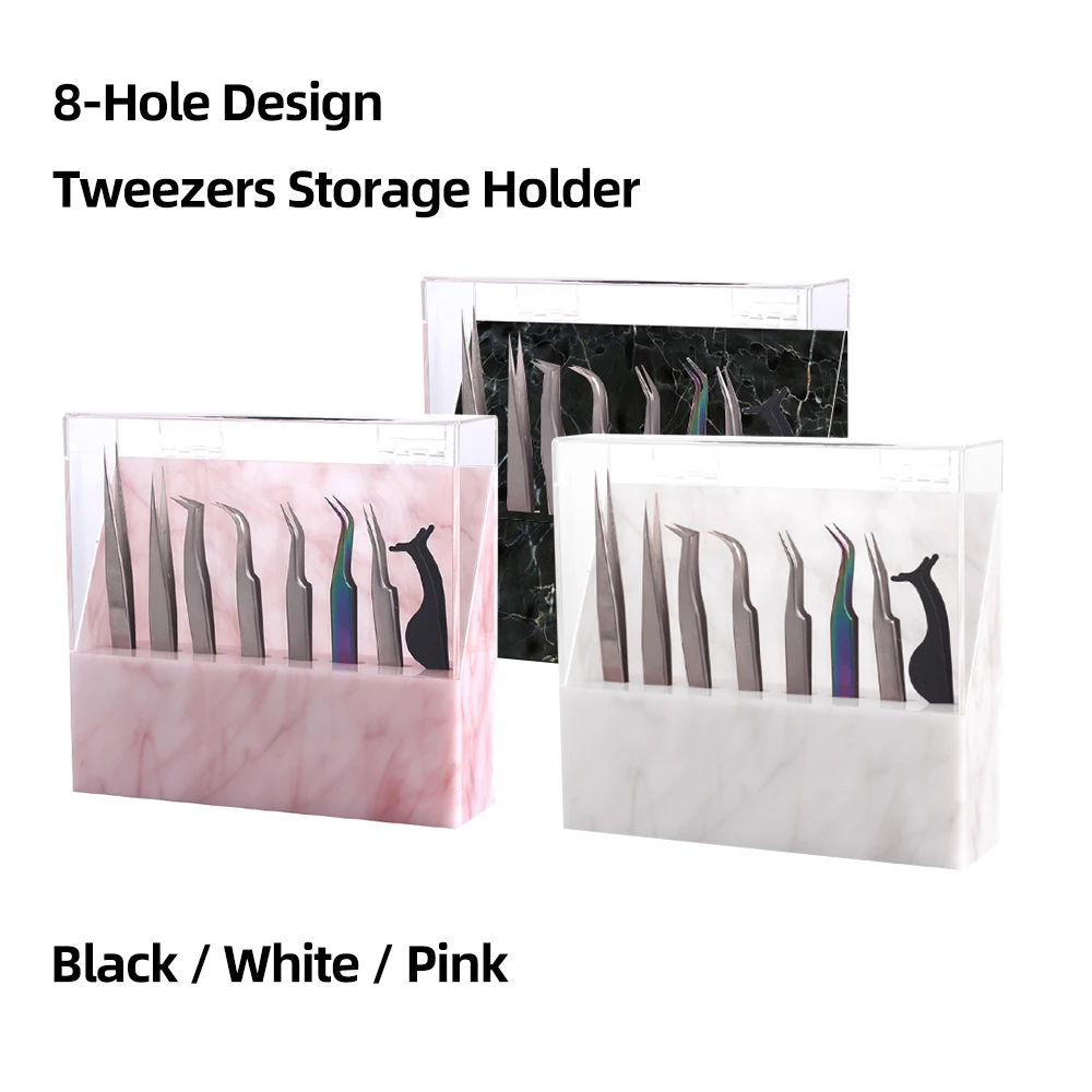 NEWCOME-8-Hole-Design-Collection-Tweezers-holder-storage-box-Cosmetic ...