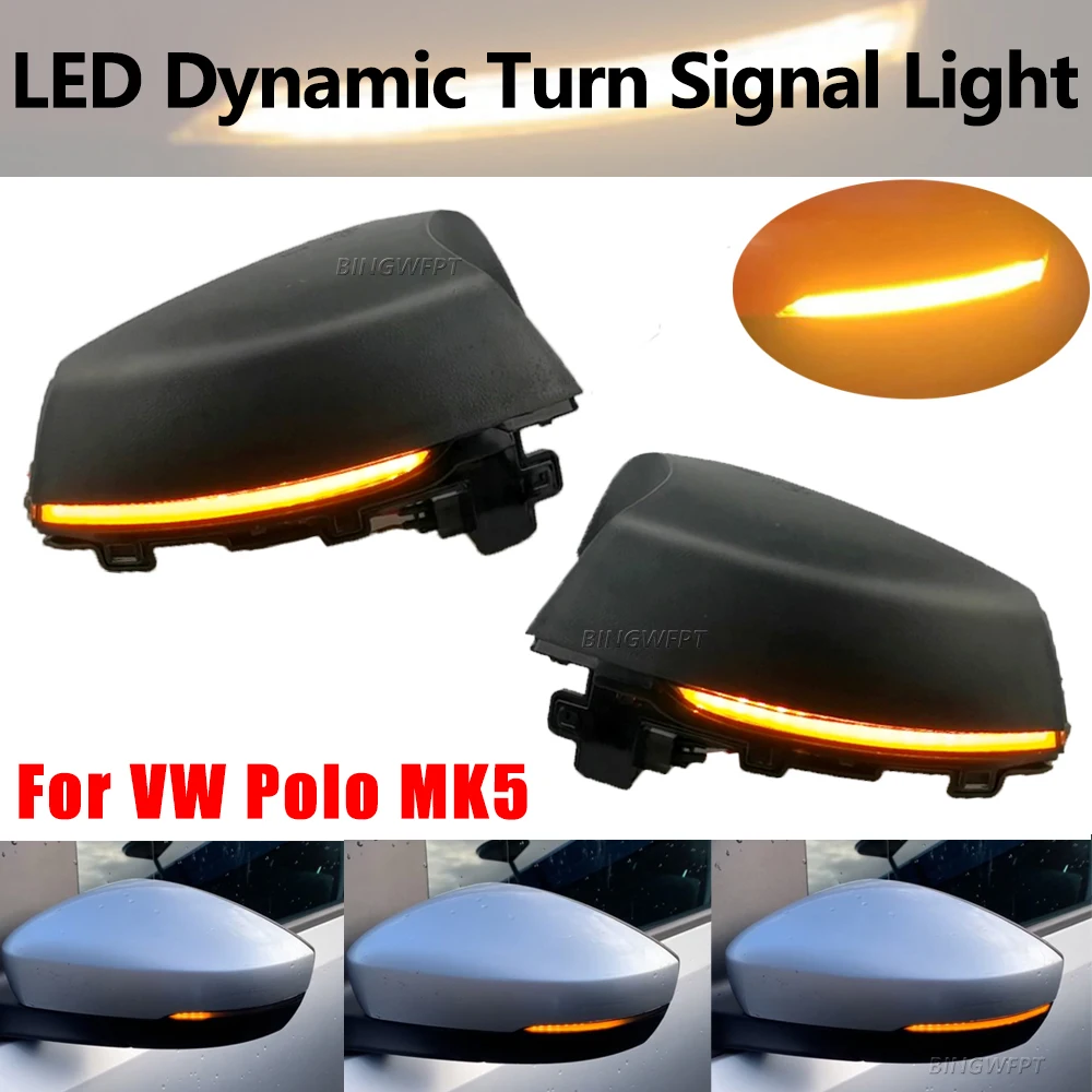 For-Volkswagen-VW-Polo-MK5-6R-6C-2009-2016-2017-LED-Dynamic-Turn-Signal ...