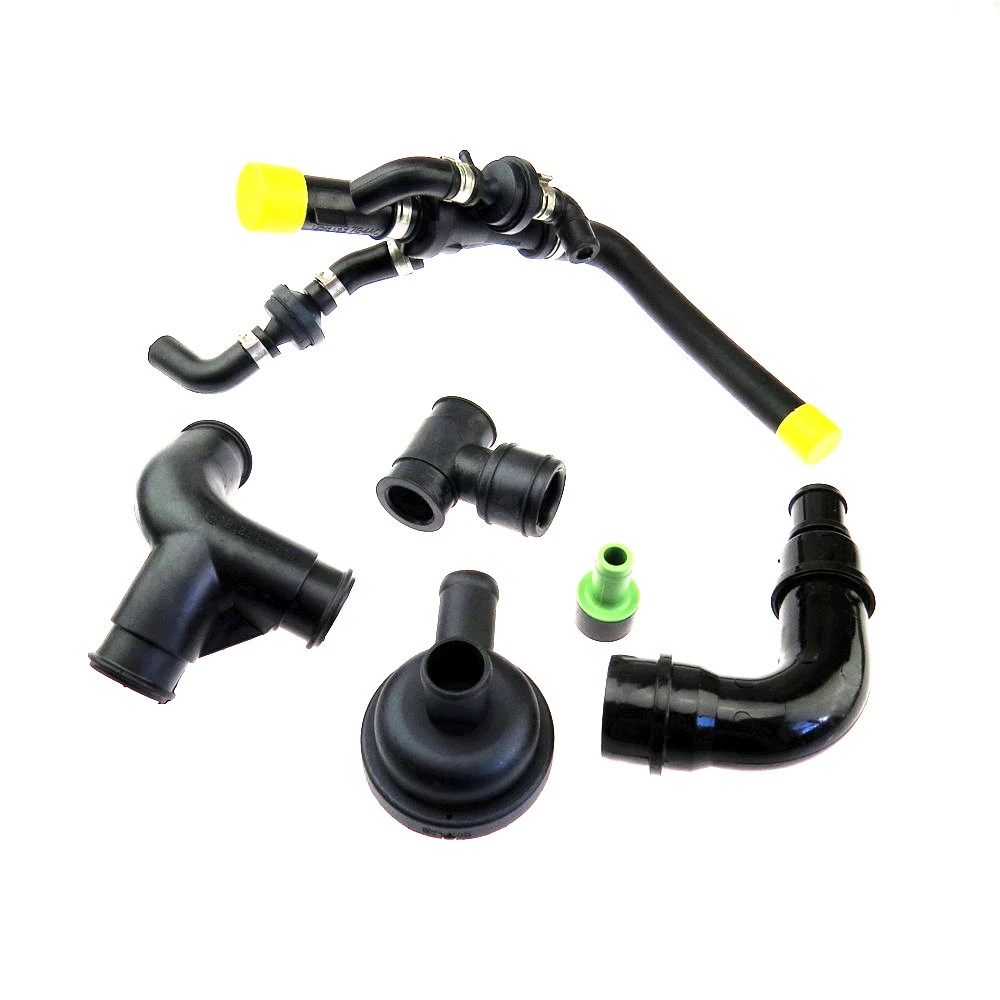 SCJYRXS Qty6 1.8T Crankcase Breather Hose Pipe Valve Kit for A3 A4 A6 ...