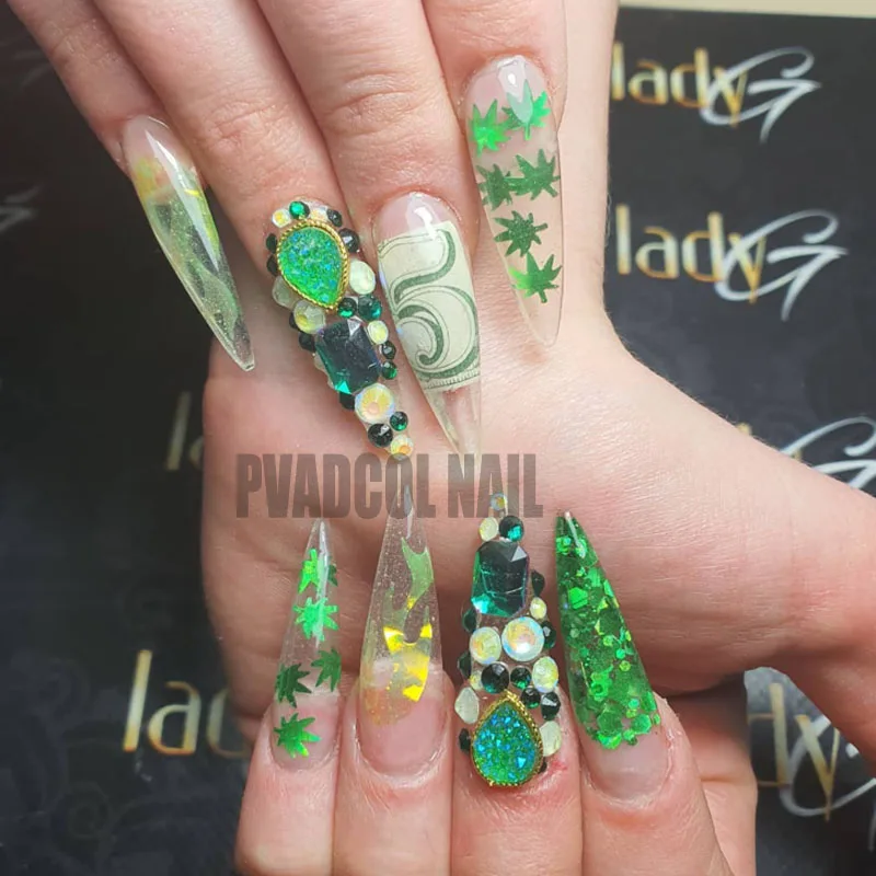 Scrapbooking Red Weed Glitter Container PLUS refill-Nail Glitter DIY ...