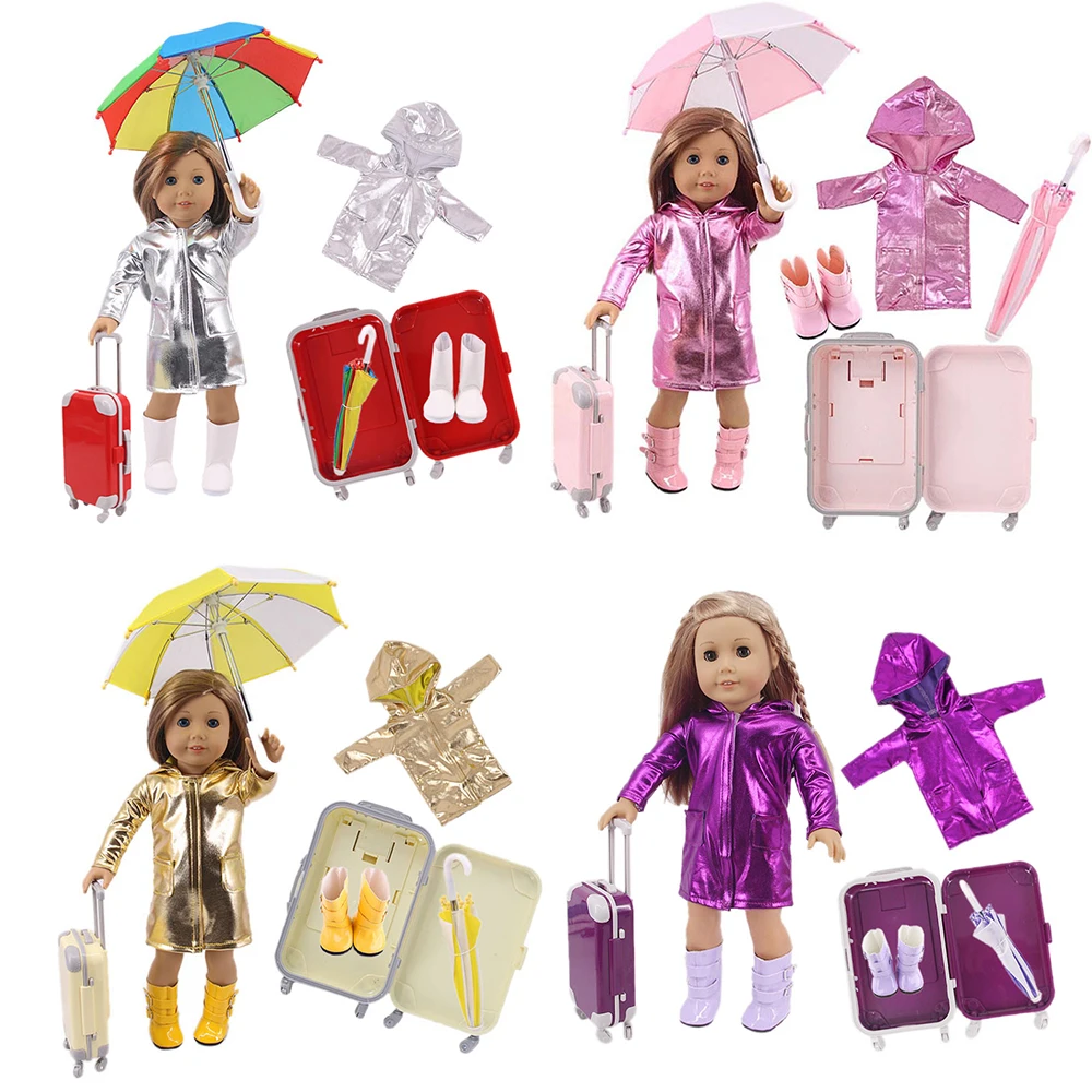 Reborn Baby Doll Clothes Shoes Umbrella Suitcase Set Fit 43cm New Born ...