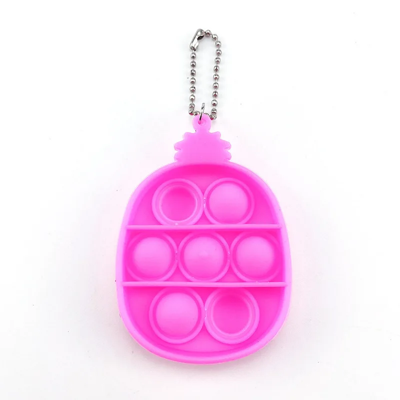 Mini Unicorn Shaped Push Popit Toy Fidget Cartoon Keychain Pop It ...