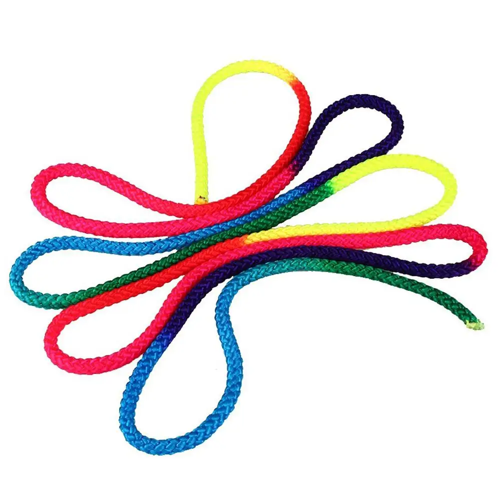 Sports Gym Rainbow Color Rhythmic Gymnastics Rope Solid Competition ...