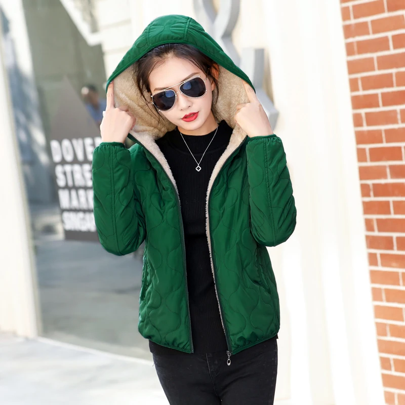 Parkas cashmere veludo 2023 inverno jaqueta feminina curto chapéu roupas grossas casaco senhoras ...