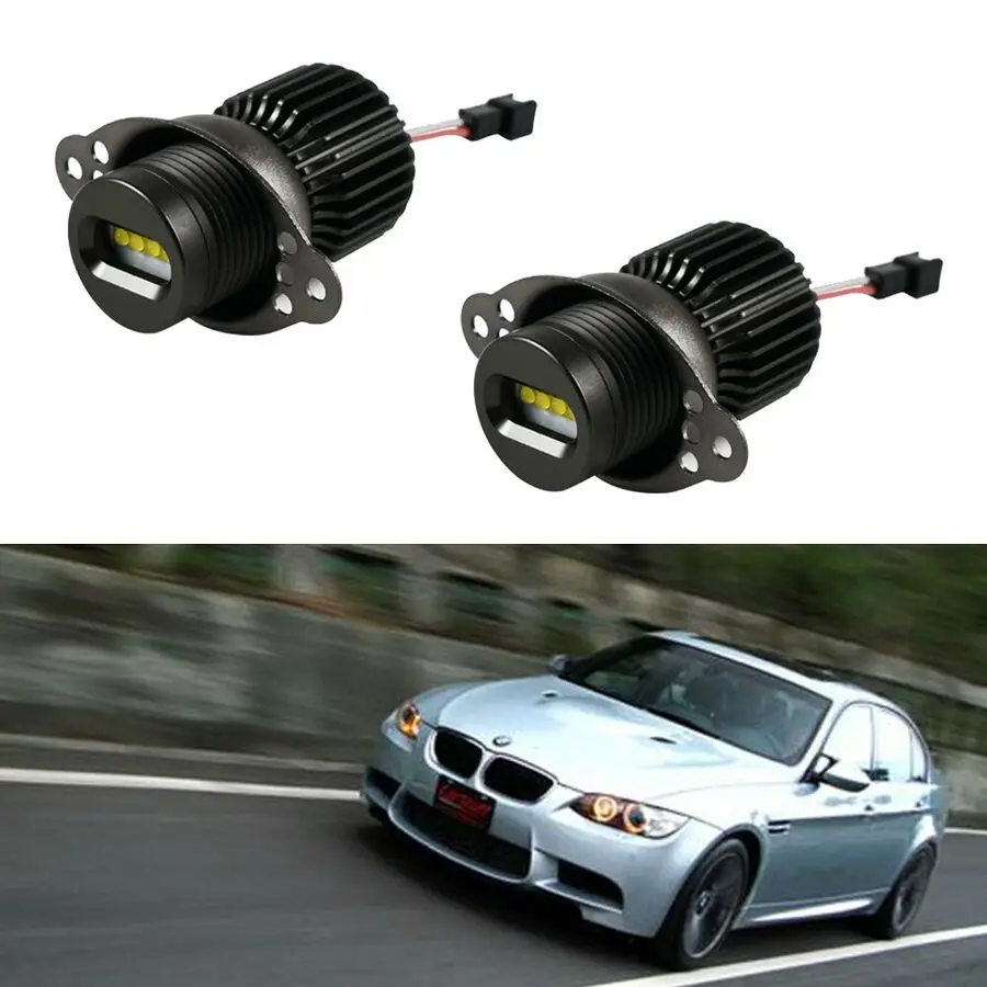 LED-Angel-Eyes-Standlicht-Halo-Ring-H10W-for-BMW-E90-E91-2008-2011 ...
