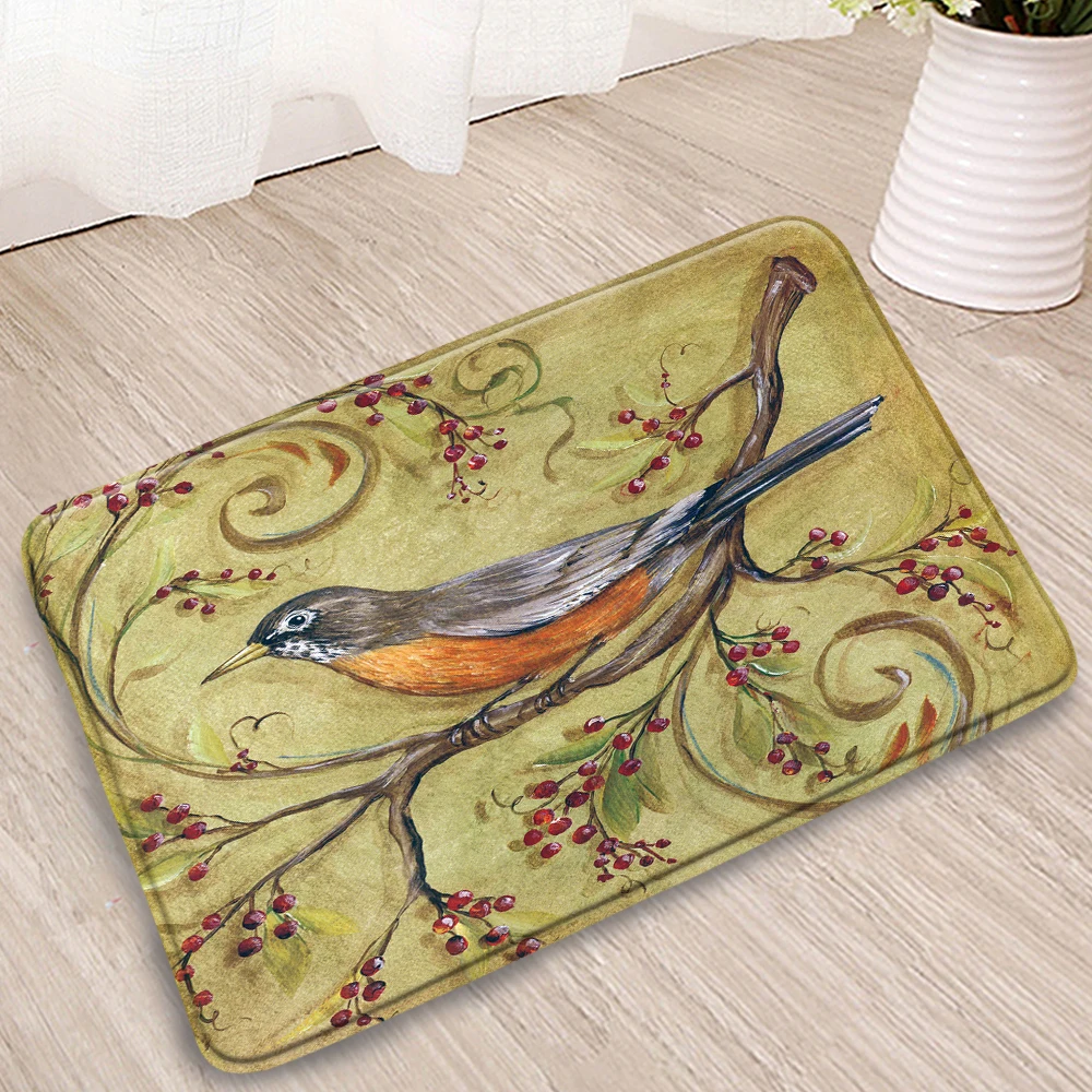 Colorful BIRDS Bath Mat Home & Living Bath Mats & Rugs Bathroom etna.com.pe