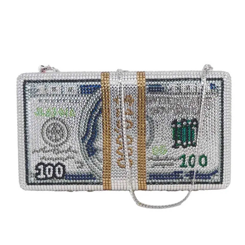 Neue kristall Geld USD taschen Dollar Design Luxus Diamant Abend ...