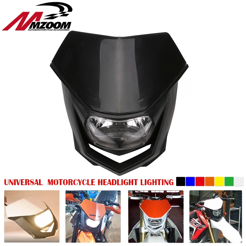 Faro delantero Universal para motocicleta, iluminación Enduro Dual ...