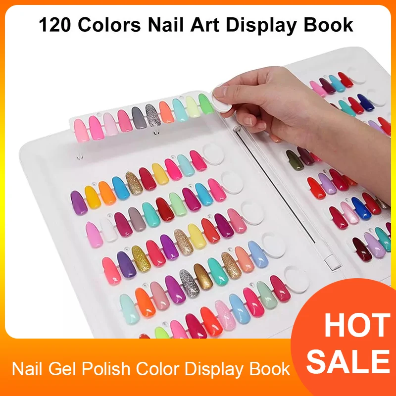 Nail Gel Polish Color Display Book 120 Colors Nail Polish Colors Chart ...