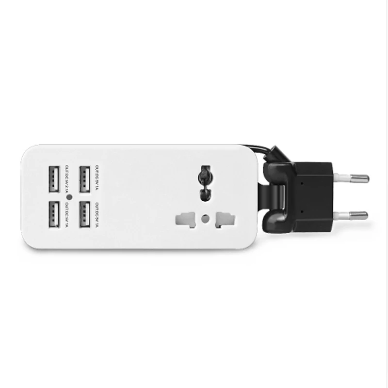 Tomada de energia da ue com usb para casa, 4 tomada usb 5v 2.1a carga ...