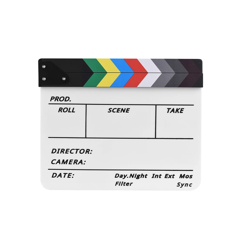 Filme diretor clapper placa filme cena acrílico clapboard apagar seco ...