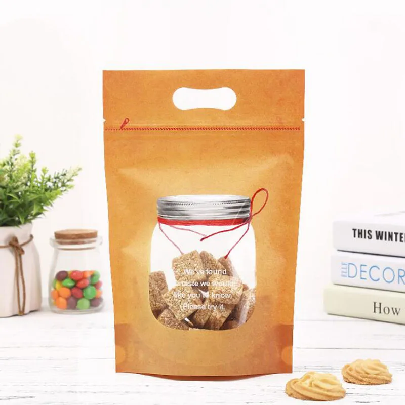 1000pcs Mason Jar Bottles Bags Seal Snacks Zipper Sealed Bag Fresh Food ...