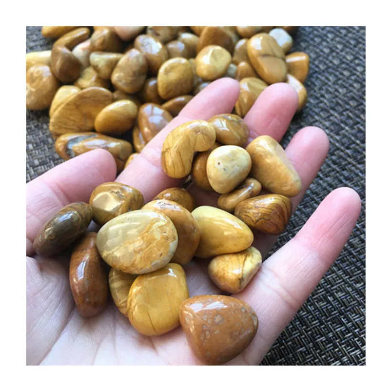 Yellow Topaz Tumbled Crystals Healing Stones Natural Polished Jade For ...