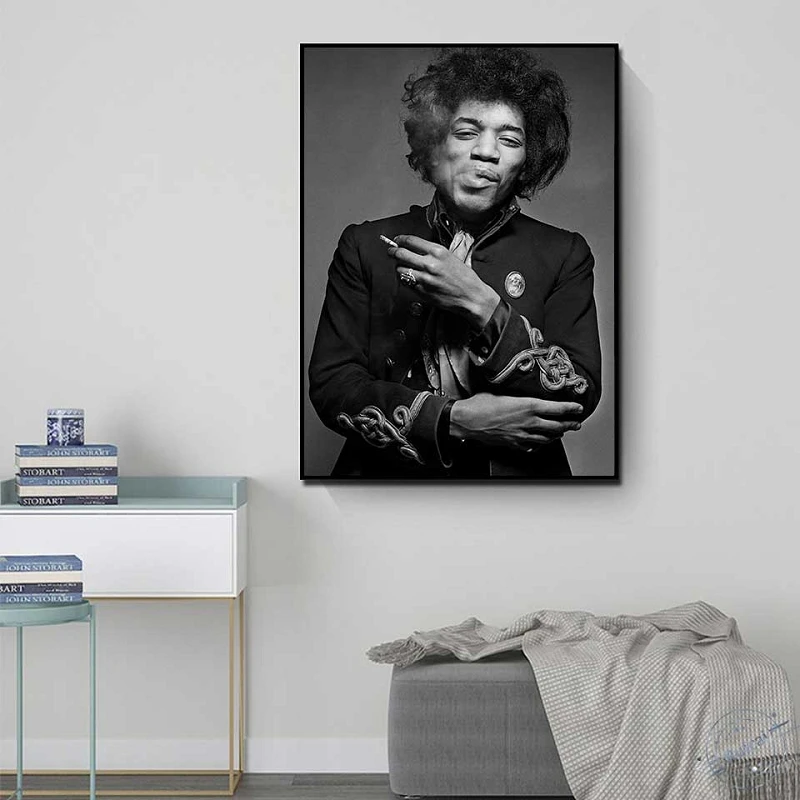 Jimi Hendrix Smoking Poster