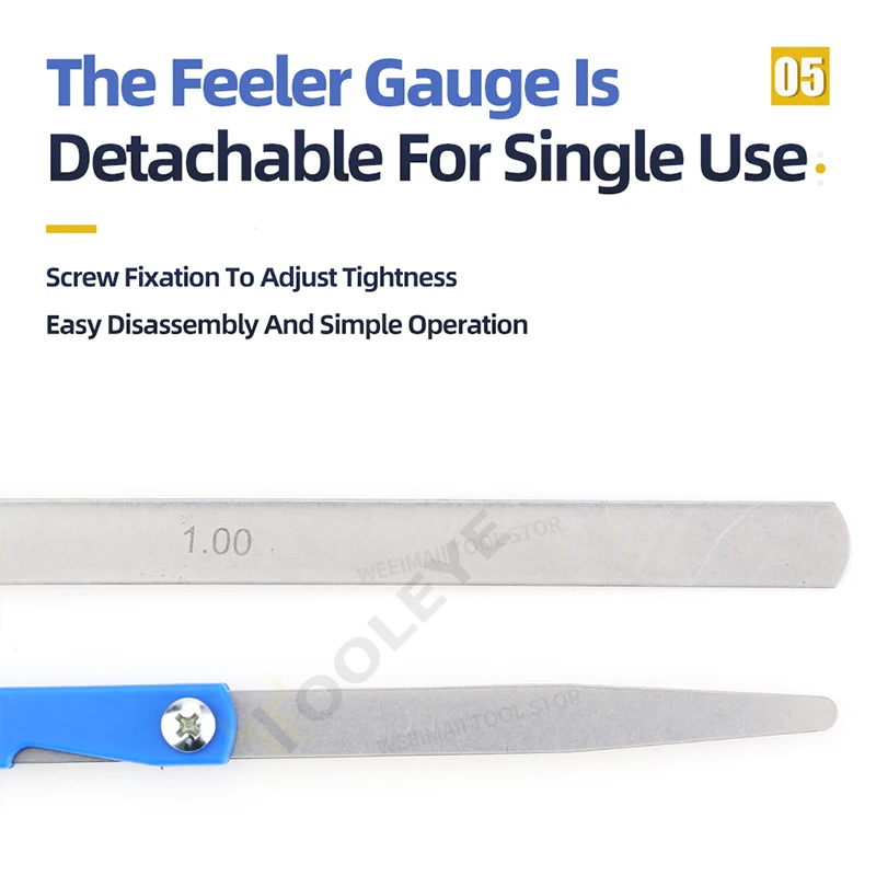 1 Mm Feeler Gauge HARFINGTON 5pcs Mn Steel Feeler Gauge 0.8mm Thickness ...