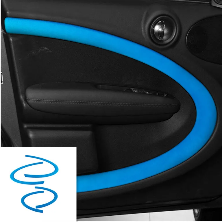 For BMW MINI R60 2011-2016 Alcantara Suede Wrap Car Door Panel Strip ...