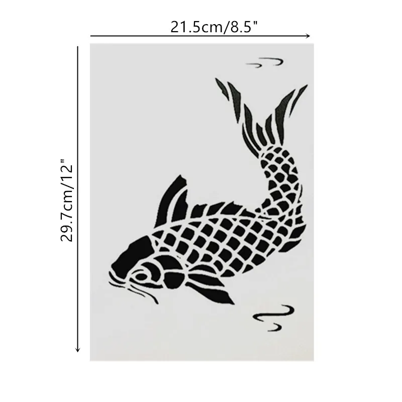 Koi Fish Stencil