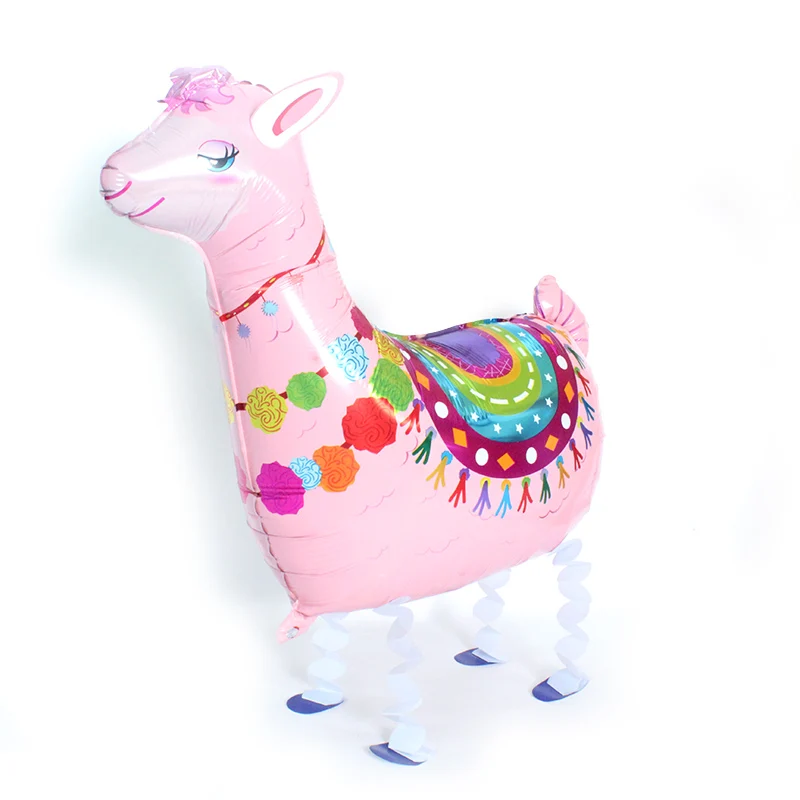 50pcs Walking Alpaca balloon Animal Aluminum Foil balloons Kids ...