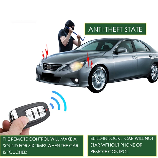 GIORDON Car Alarm Remote Control Car Keyless Entry Engine Start Alarm ...