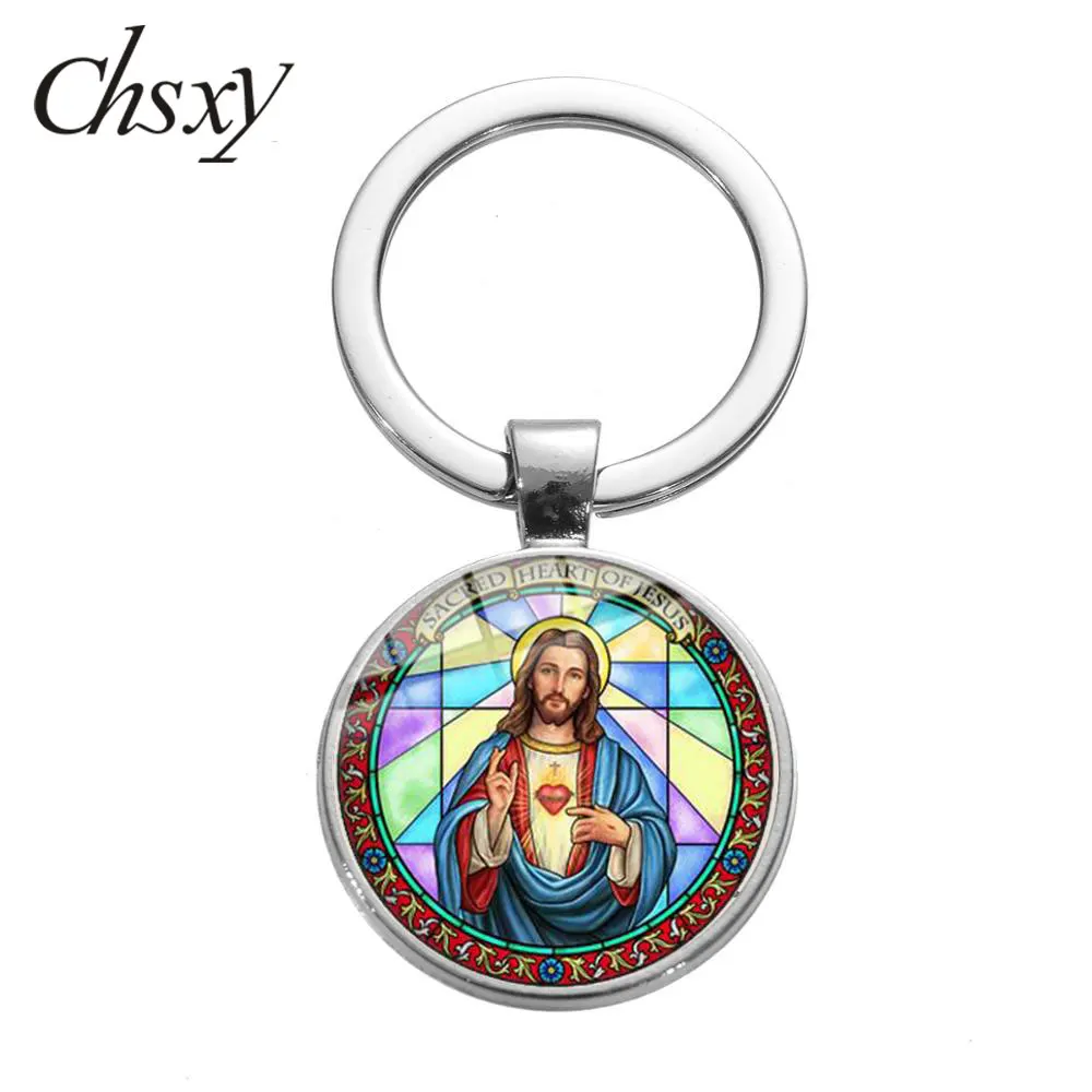 Chsxy Jesus Key Chain Christian Religious Belief Jesus Fish Cross Art ...