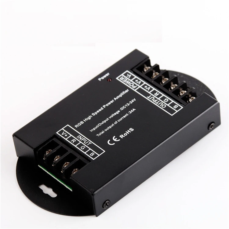 Led-RGB-Amplifier-High-Speed-Power-DC12-24V-24A-3-Channel-PWM-dimming ...