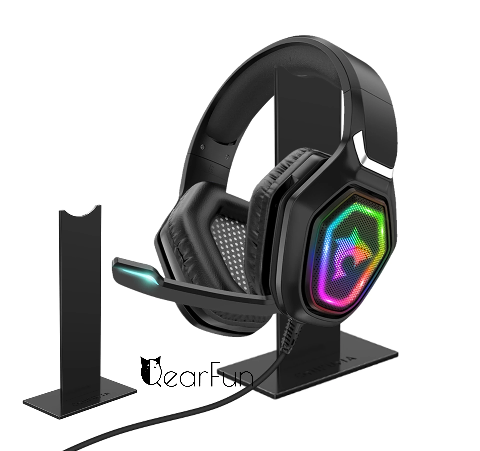 Pink-Cat-Headphone-Stand-Holder-Space-Saving-Gaming-Headset-Stand-Rack ...