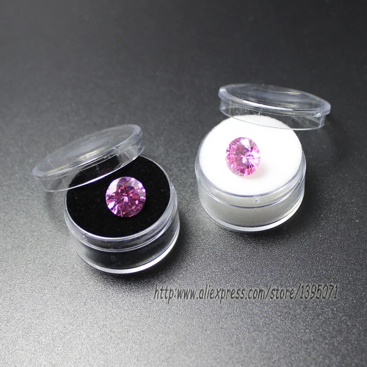 Plastic-Round-3cm-Diameter-Gem-Packaging-Box-Diamond-Storage-Box ...