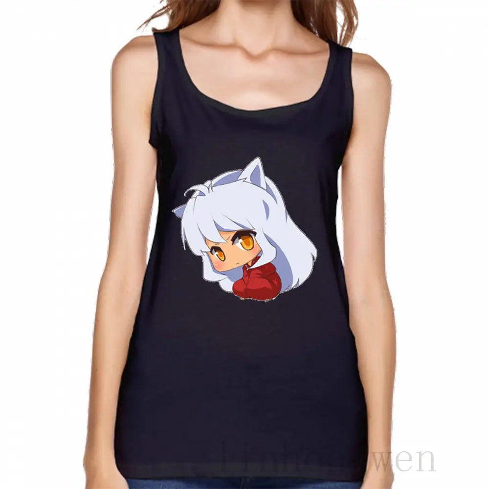 Chibi Inuyasha Tank Top Anti Wrinkle Outfit Summer Funny Casual O Neck ...