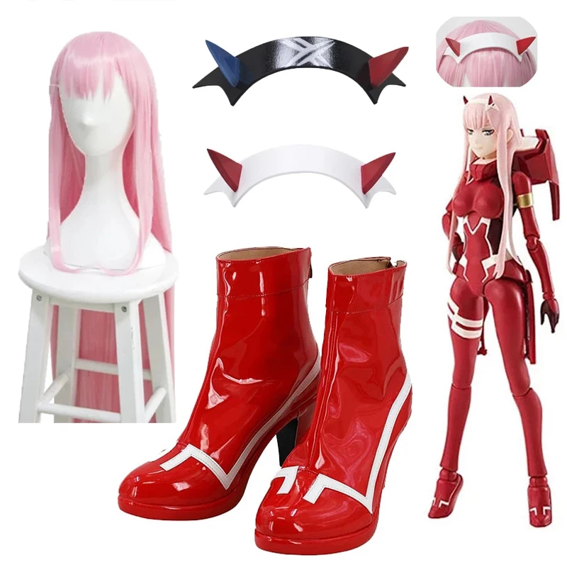 Anime Darling In The Franxx Zero Two 02 Cosplay Shoes Console Driving ...