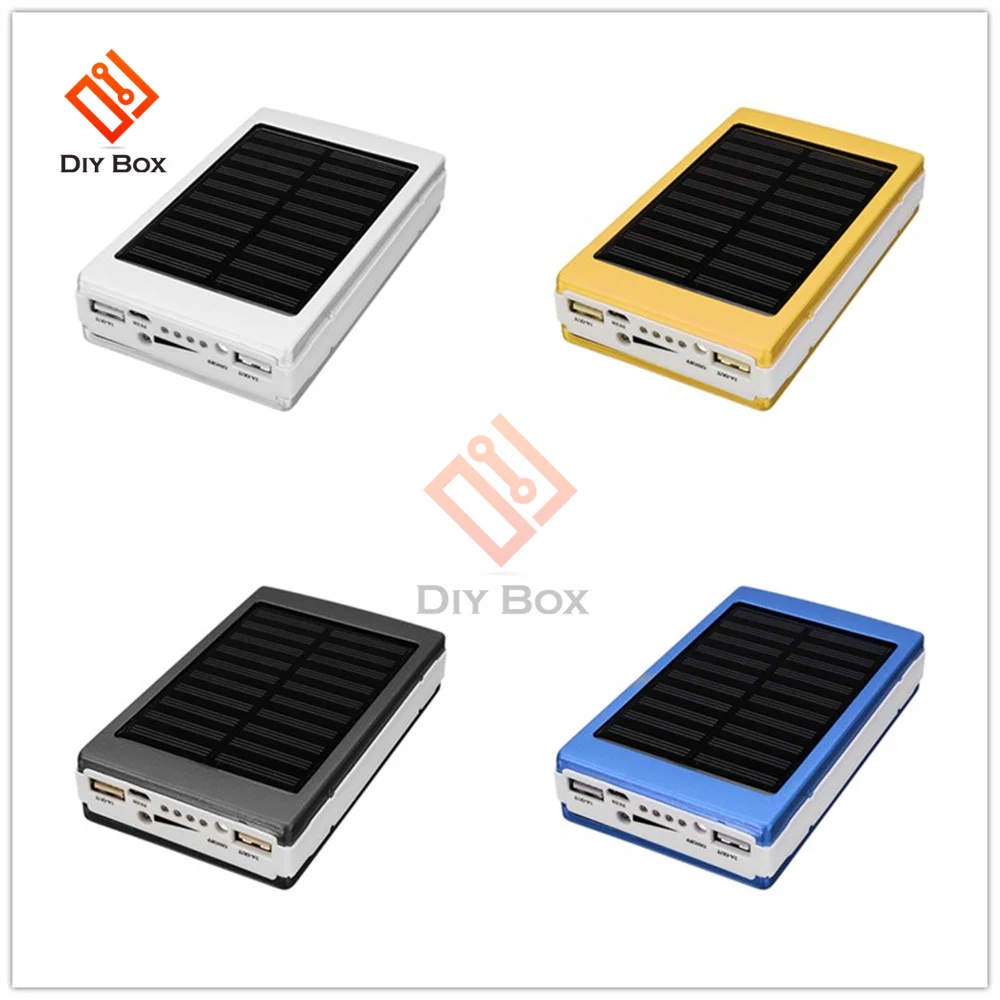 No-Battery-Power-Bank-DIY-Box-and-Shell-18650-Battery-Case-Holder-Solar ...
